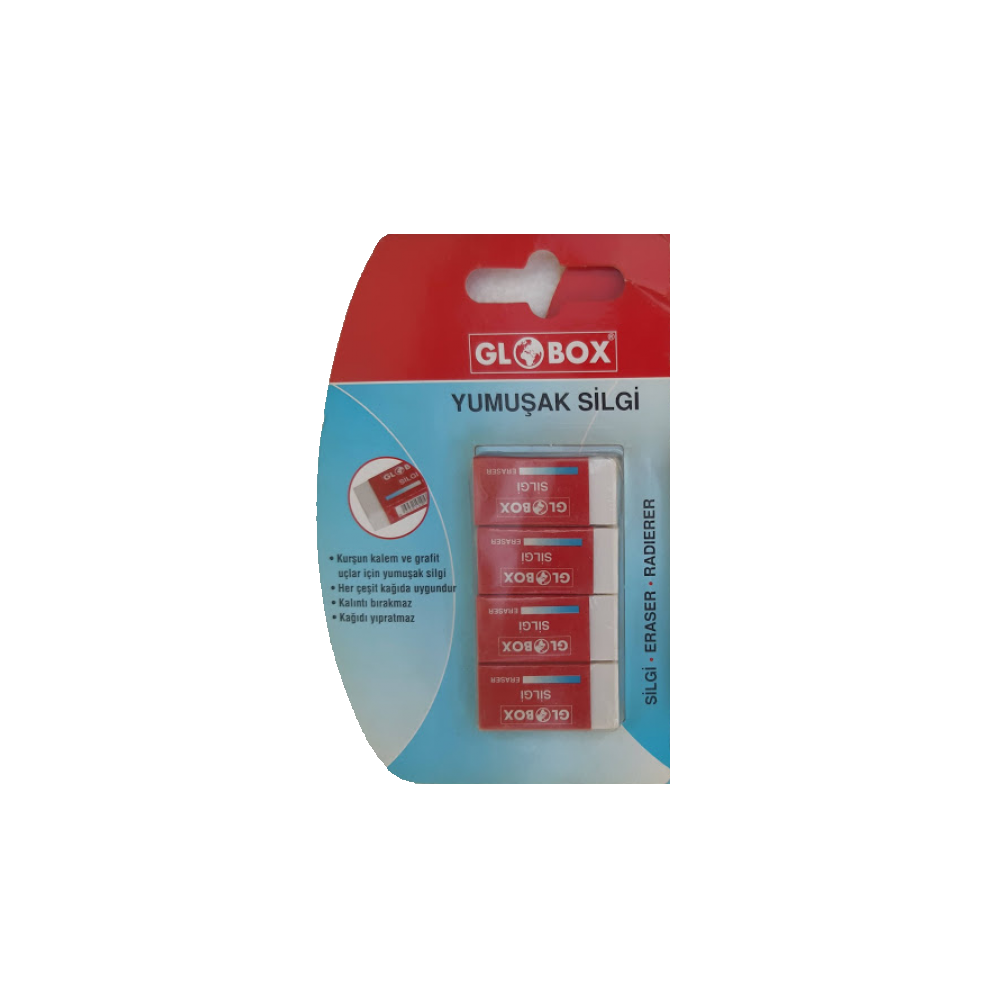 SET Guma de sters Globox, 4 buc/blister
